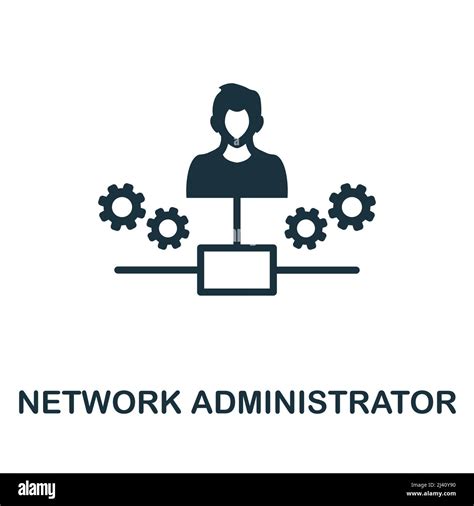 Network Administrator Flat Icon Colored Element Sign From Internet Security Collection Flat