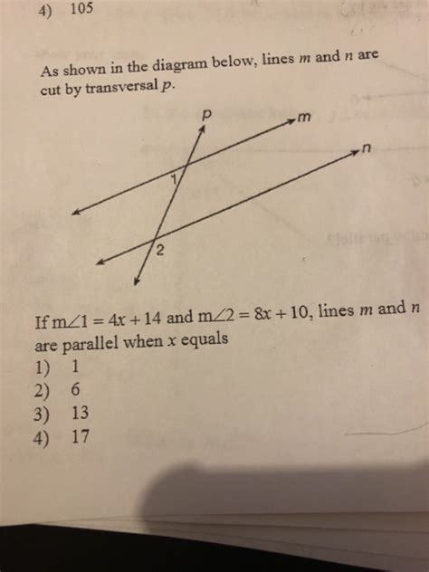 Solved 4 105 As Shown In The Diagram Below Lines M And N