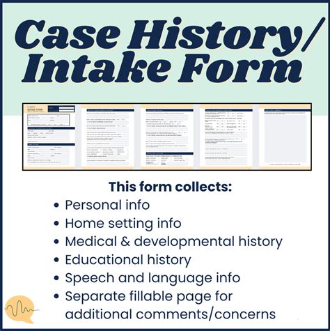 Case History And Ethnographic Interview Bundle For Speech Therapy Fillable Pdfs