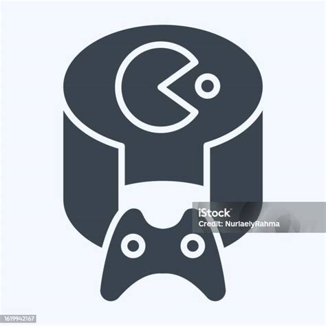 아이콘 Vr 게임 3d 시각화 기호와 관련이 있습니다 글리프 스타일 심플한 디자인 편집 가능 간단한 그림 3차원 형태에 대한 스톡 벡터 아트 및 기타 이미지 Istock