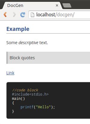 DocGen A Documentation Tool
