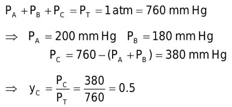 39 two non reactive gas aandb are present in a contender with partial