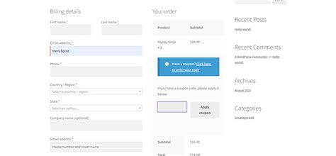 How To Move Coupon Form Before Subtotal In Woocommerce Checkout