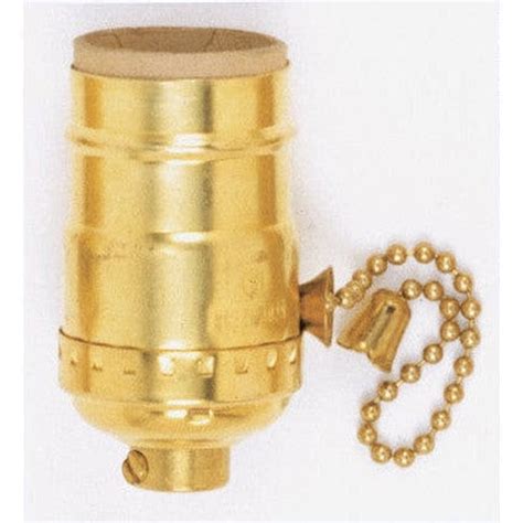 Satco Brass Pull Chain Socket — Pacific Lamp Wholesale