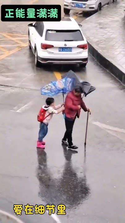 童伞撑起一片晴，暴雨中小女孩的举动让人感动，点赞！the Girls Action In The Heavy Rain Is So Heartwarming China Warm