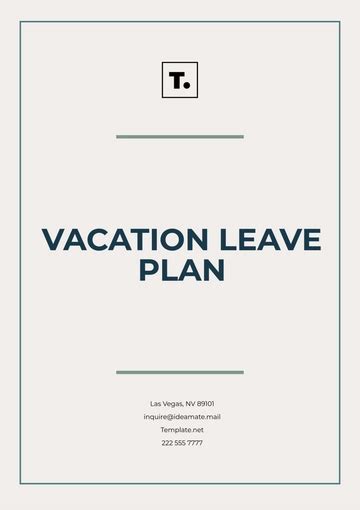 Free Sample Employee Leave Plan Template To Edit Online