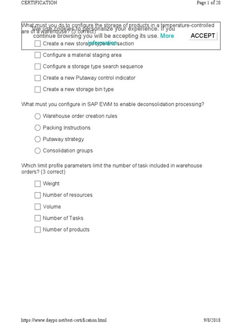 Test Certification Pdf Warehouse Delivery Commerce
