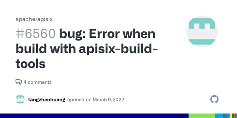 bug error when build with apisix build tools · issue 6560 · apache