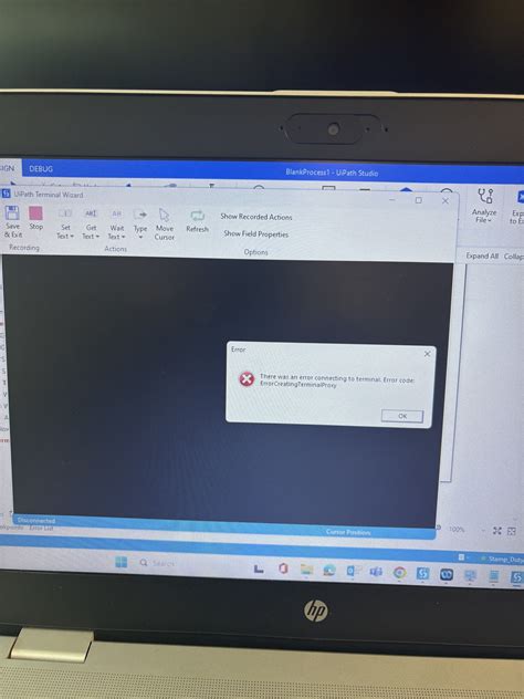 There Was Error Connecting To Terminal Error Code Errorcreating
