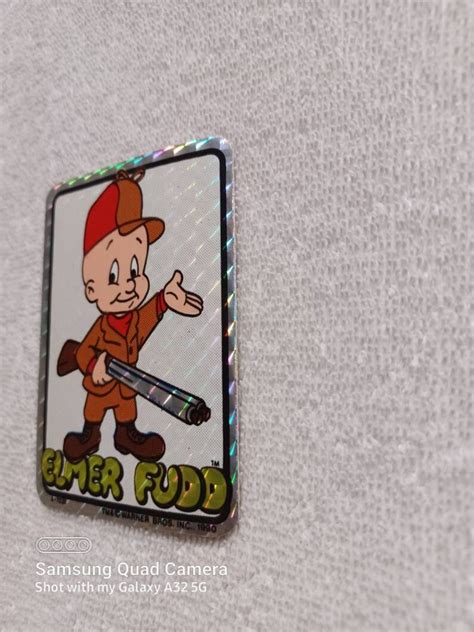 Vintage Looney Tunes Elmer Fudd Vending Machine Sticker Etsy