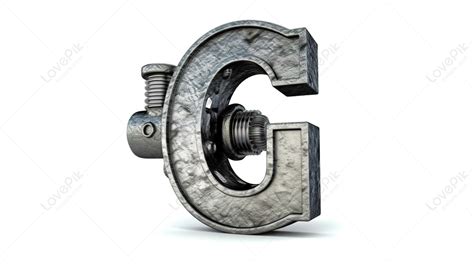 白色背景 具有 3d 渲染的堅固金屬紋理字體 大寫字母 G 青銅色飾面 金屬字母 背景 金屬紋理 背景 渲染 背景圖片素材，金屬字母
