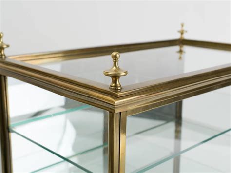 Italian Brass And Glass Display Cabinet At 1stdibs