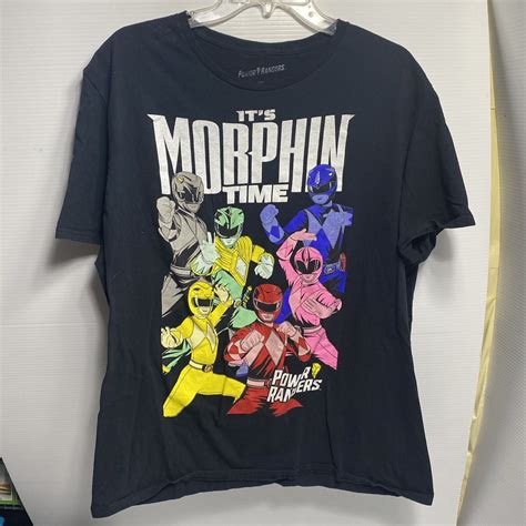 Power Rangers Its Morphin Time Graphic Black Short Sl Gem
