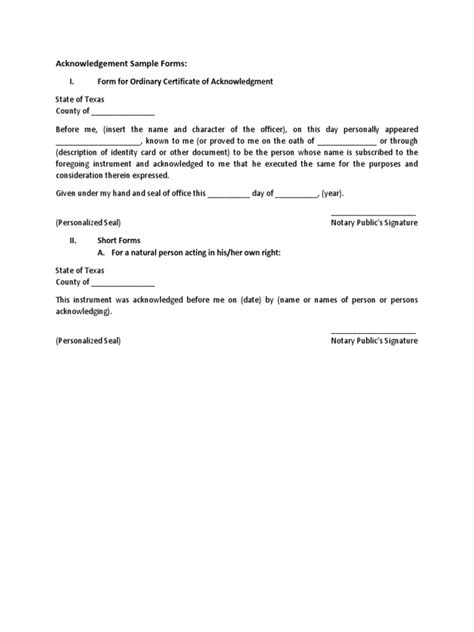 Acknowledgement Sample Forms Pdf