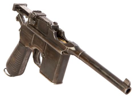 Deactivated Wwii German Mauser C96 Schnellfeuer Pistol Axis