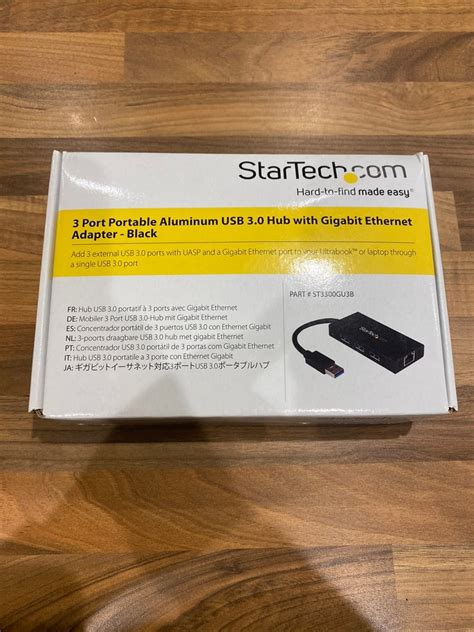 StarTech 3 Port Portable Aluminum USB 3 0 Hub With Gigabit Ethernet In Clifton