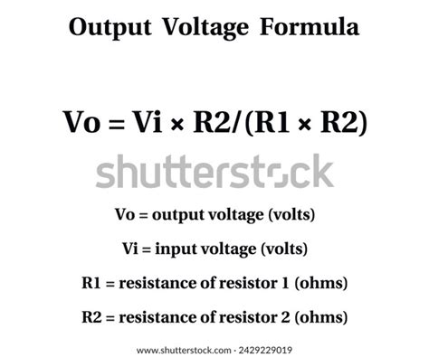 Output Voltage Formula On White Background Stock Vector Royalty Free 2429229019 Shutterstock