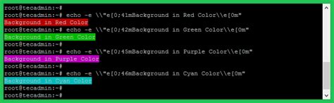 How To Change Background Color Of Text In Linux Shell Tecadmin