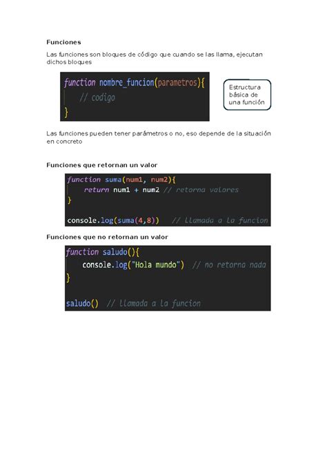Funciones Algoritmos Y Lógica De Programación Funciones Las Funciones Son Bloques De Código