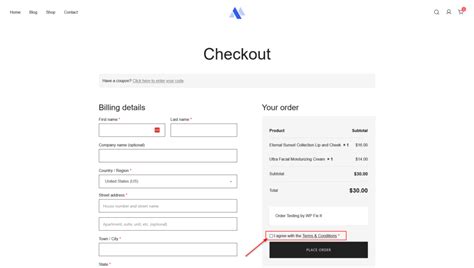 Agree To Terms Checkbox Athemes Knowledge Base