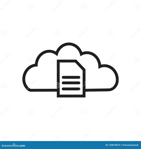Cloud File Icon Stock Vector Illustration Of Computers 133870872