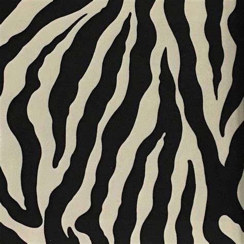 Safari Zebra Short Pile Velvet Upholstery Fabric By The Yard