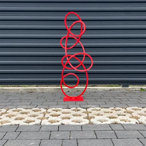 Large Rebar Steel Garden Sculpture Handmade Modern Metal Yard Art