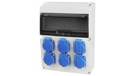 ROZDZIELNICA ROZDZIELNIA SKRZYNKA BUDOWLANA ELEKTRYCZNA OGRODOWA 6X230V