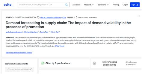 Demand Forecasting In Supply Chain The Impact Of Demand Volatility In