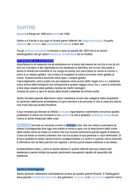 Sartrehans Jonas Appunti Appunti Di Filosofia Docsity