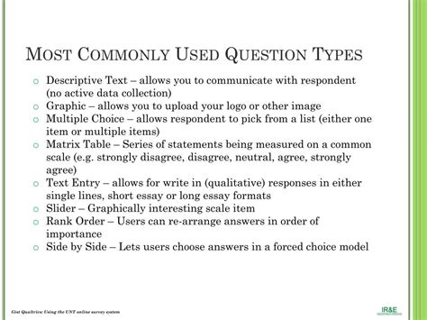 Question Types In Qualtrics At May Myers Blog
