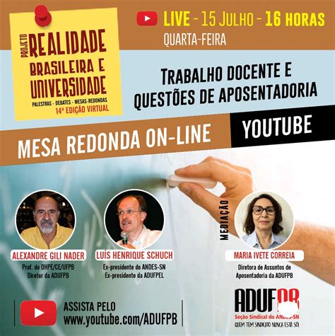 Projeto Realidade Brasileira E Universidade Discute Trabalho Docente E
