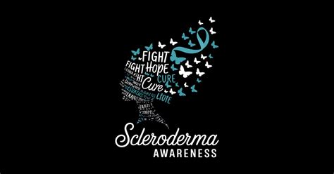 Scleroderma Awareness Ts Teal Butterflies Scleroderma Awareness Sticker Teepublic