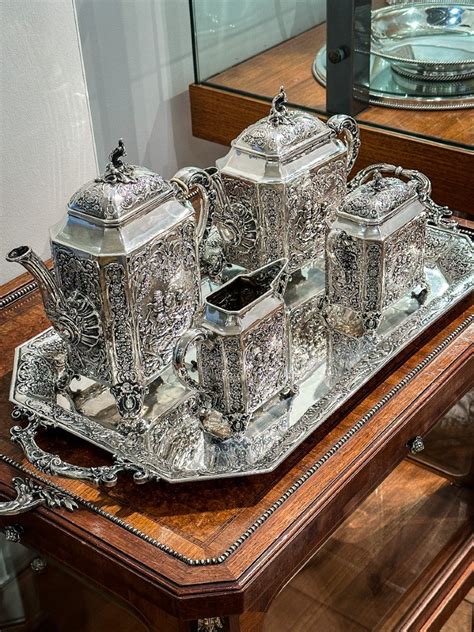Proantic Rococo Service In Sterling Silver 800 1000