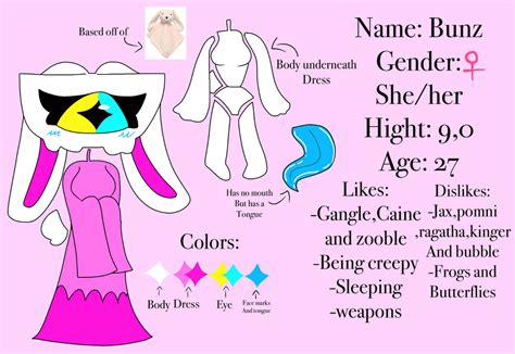 Bunz Ref Sheet Amazing Digital Circus Oc By Sugarspiceheart On Deviantart