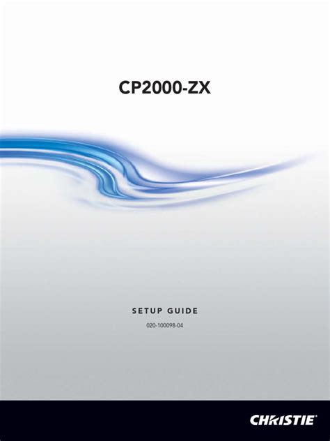 020 100098 04 Christie Cp2000 Zx Setup Guide Pdf Electrical