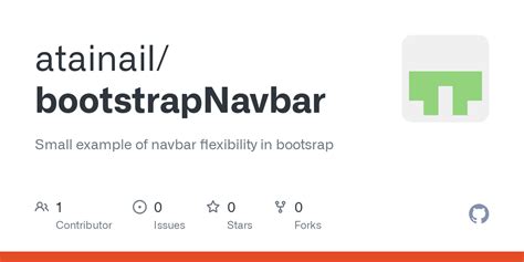 Github Atainailbootstrapnavbar Small Example Of Navbar Flexibility