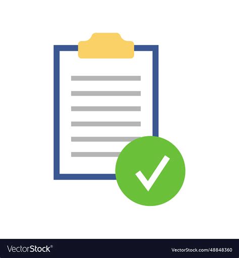 Clipboard Icon Checklist With Check Mark Isolated Vector Image