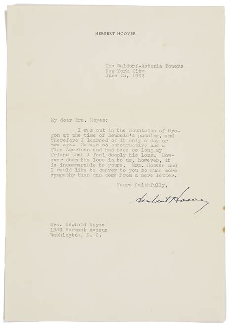 Lot 640 6 Assorted Letters Hoover Taft Pershing G Marshall Alfred Smith Case Auctions