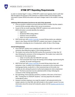Fillable Online STEM Optional Practical Training STEM OPT Fax Email Print PdfFiller