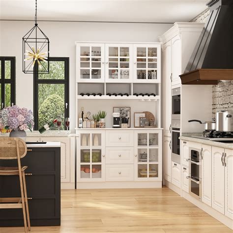 White Pantry Cabinet Lowes Cabinets Matttroy