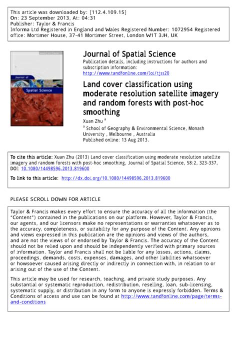 Pdf Land Cover Classification Using Moderate Resolution Satellite