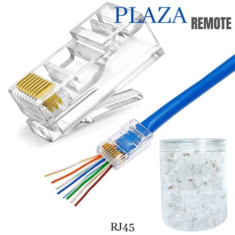 Connector Rj45 Cat5 Konektor Rj45 Cat5 Cat5e Tembus Anti Gagal
