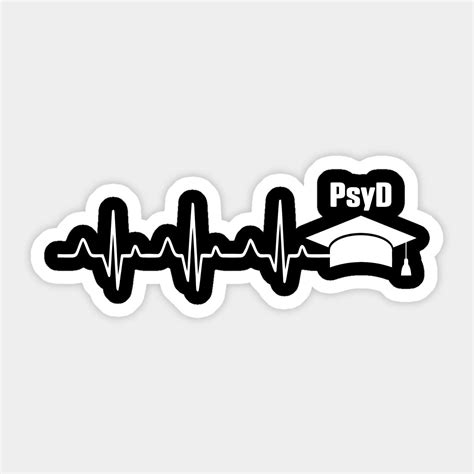 Psyd Doctor Of Psychology Heartbeat Doctorate Graduation Print By Dahbud