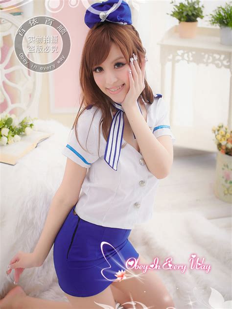 Sexy Stewardess Mini Skirt Cosplay F012 Shopee Malaysia