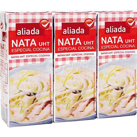 Aliada Nata líquida UHT especial cocina Pack 3 brik de 200 ml