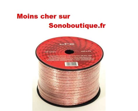 Bobine de 100M Câble haut parleur 2 x 0 75 mm² Sonoboutique fr