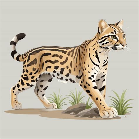 Premium Vector Ocelot Vector