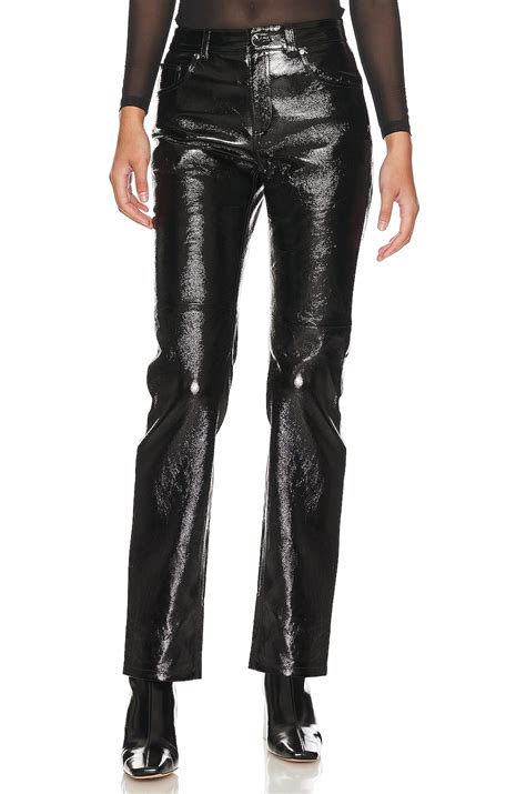Nbd Mid Rise Leather Pant In Black Revolve