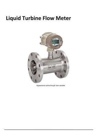 Liquid Turbine Flow Meter PDF